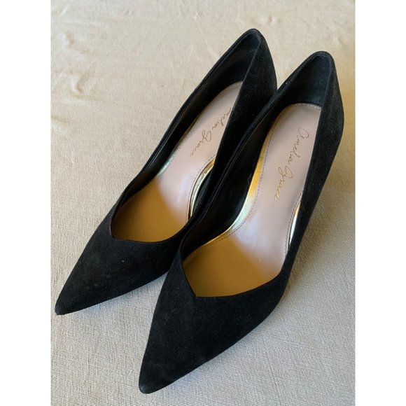 Amelia Grace | Shoes | Black Pumps Amelia Grace 7m Pointy Toed Felt ...